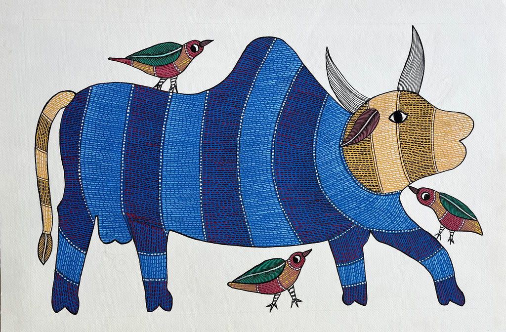 Cow And Birds – Baro Art