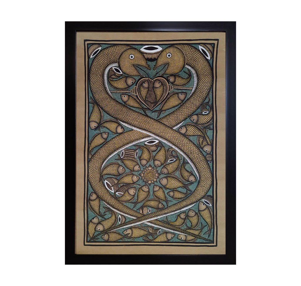 Snakes and Fish (Framed) – Baro Art